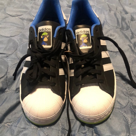 Shoes | Mens Adidas X Bored Ape Yacht Club Indigo Herz Superstar Shoes ...